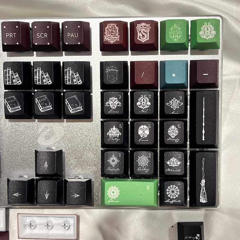 144-key Gothic Keycap Set|pbt Dye-sublimation Keycaps|dark Aesthetic ...