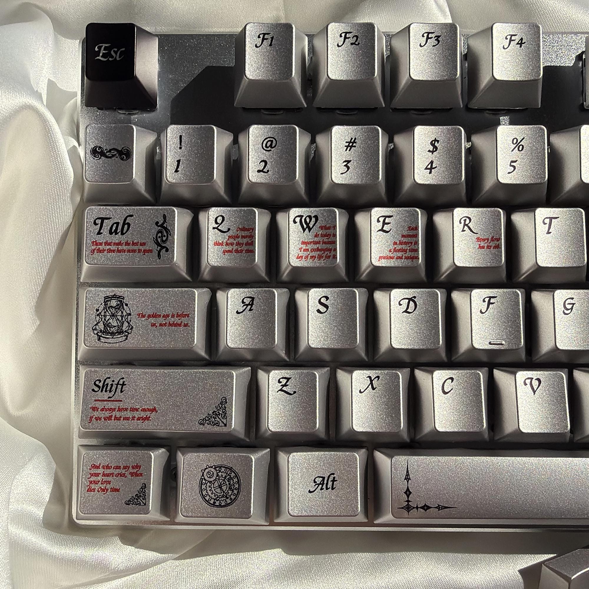 Glossy Metal Keycap Set | Handmade Mirror Finish | MX Compatible | 61 ...