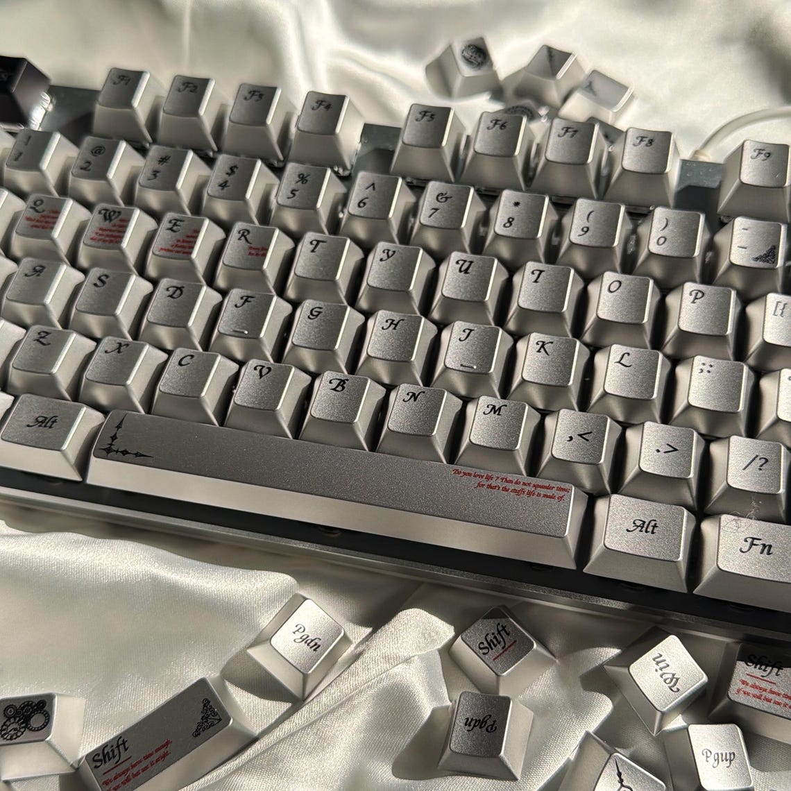 Glossy Metal Keycap Set | Handmade Mirror Finish | MX Compatible | 61 ...