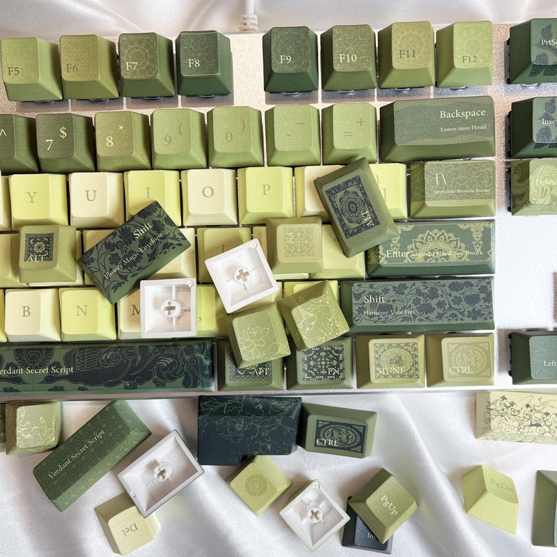 Painted Green Keycaps - Etsy