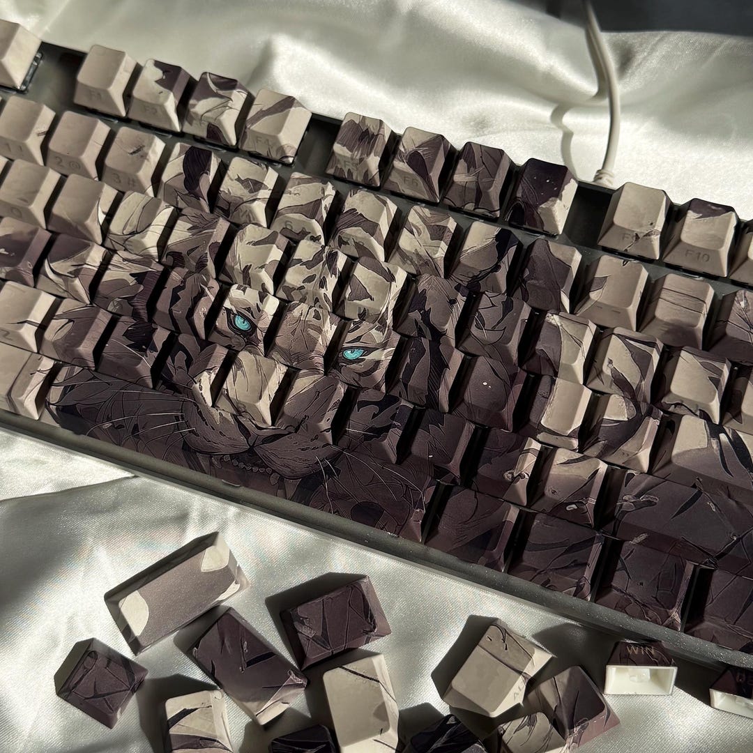 Handmade Tiger Theme Keycap Set 133 Keys | Artisan Mechanical Keyboard ...