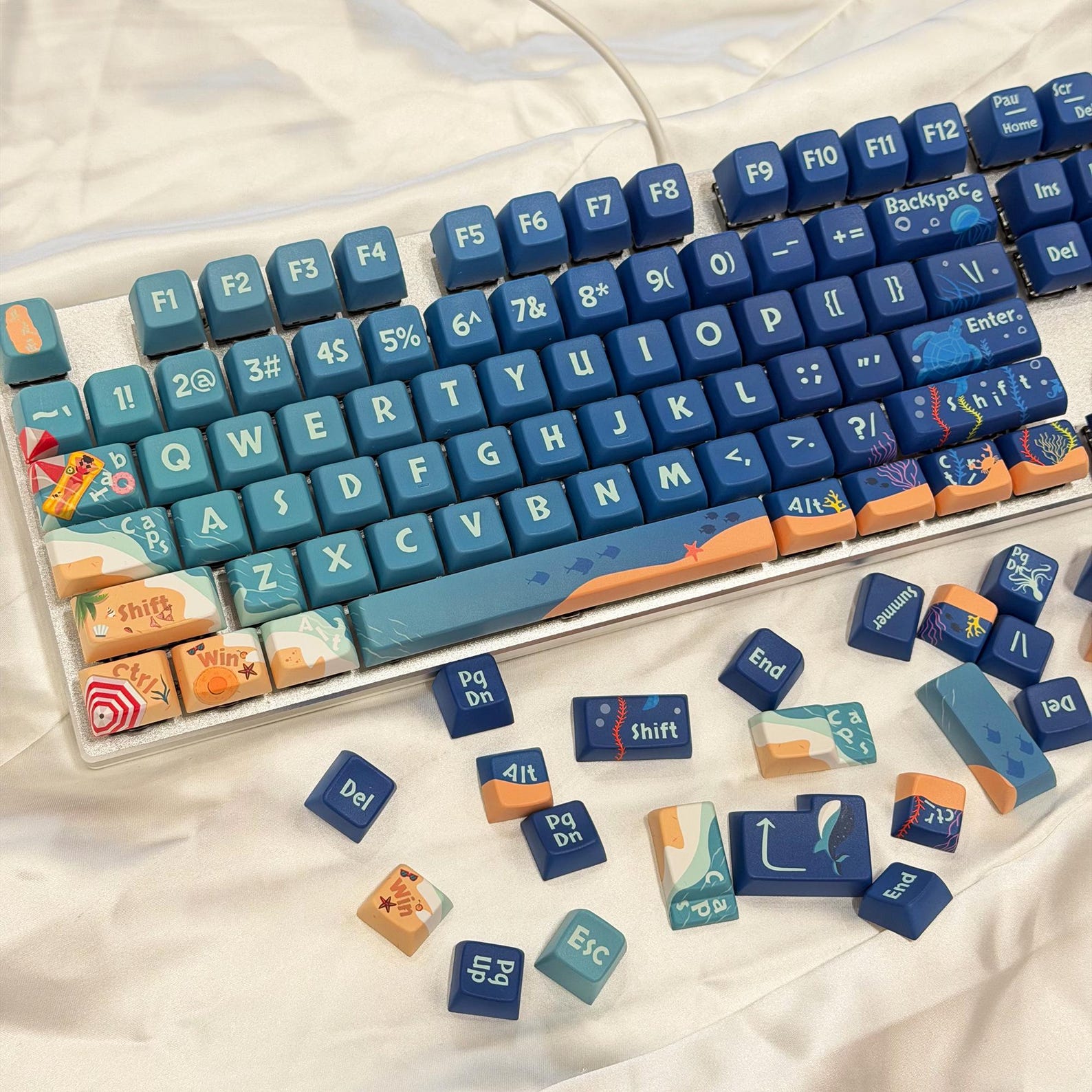 Ocean Dream Keycap Set | Handmade Sea Theme Mechanical Keyboard Keycaps ...