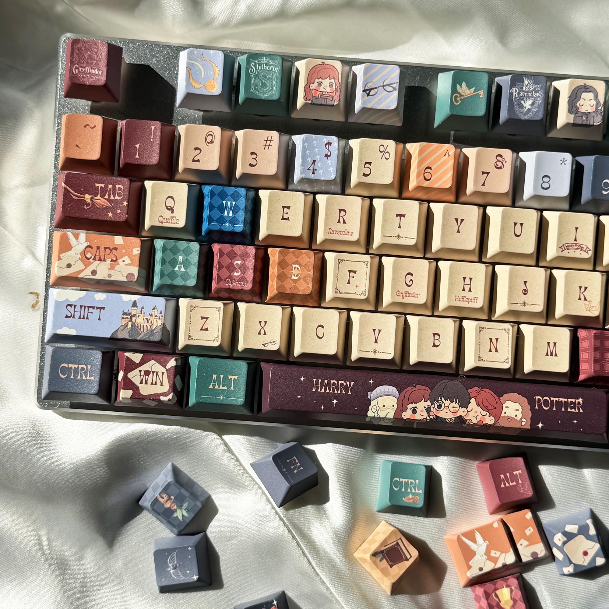 130-key Harry Potter Owl Keycap Set | Vintage Wizard Theme PBT Dye ...