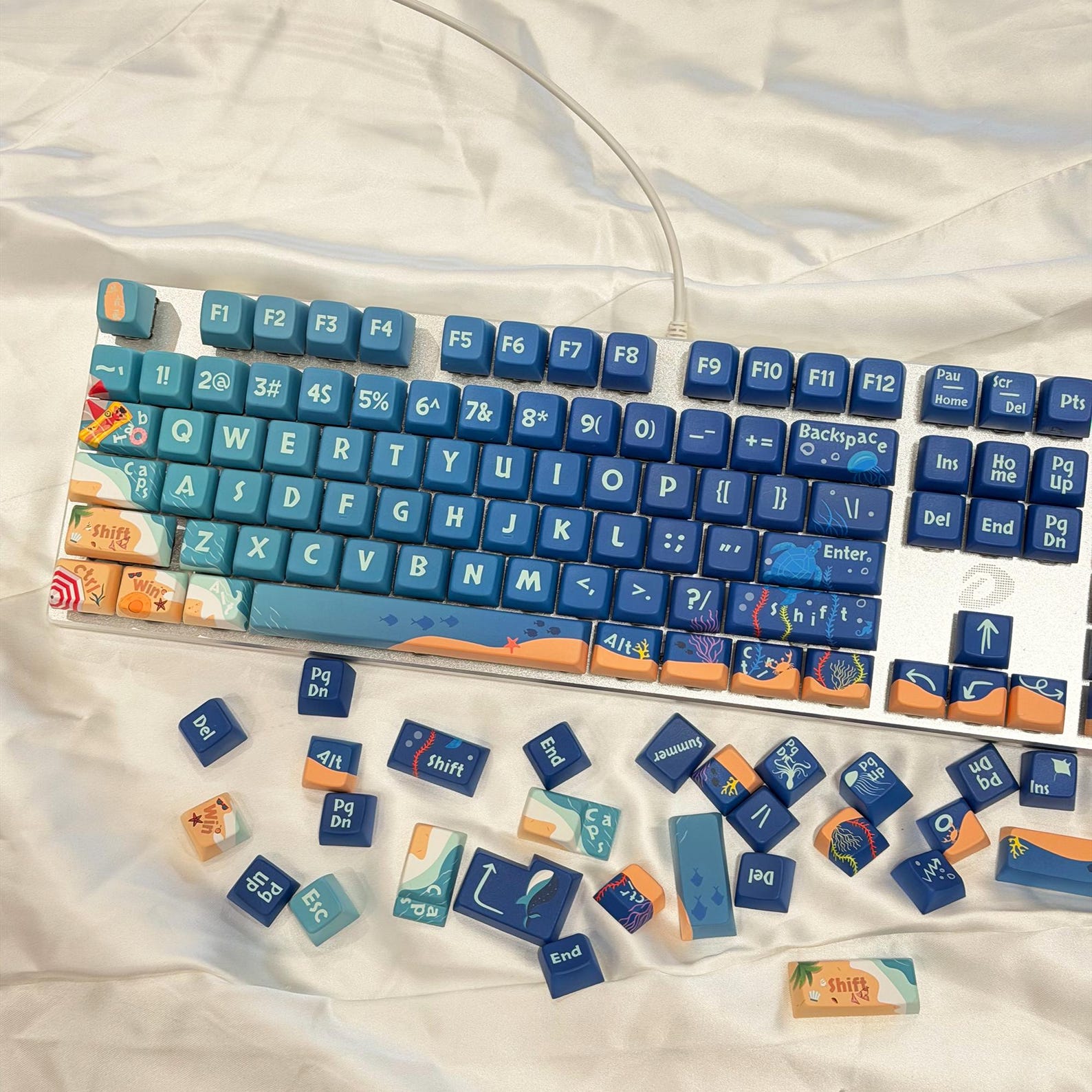 Ocean Dream Keycap Set | Handmade Sea Theme Mechanical Keyboard Keycaps ...