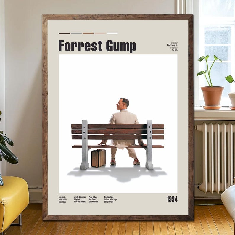 Forrest Gump Movie Poster Unframed, Tom Hanks Classic Film Wall Art ...