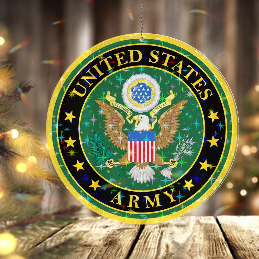Holographic United States Army Emblem Ornament, U.S. Army Mark ...