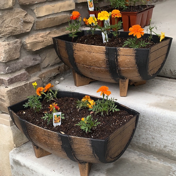 Barrel Planter - Etsy