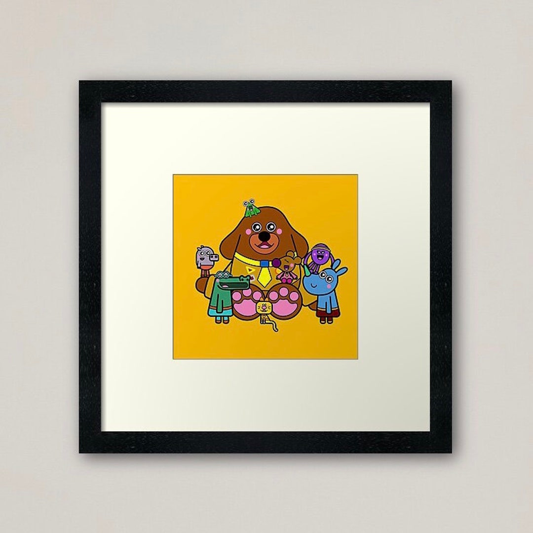 Kawaii Hey Dugge Original Art - Preschool Childs Nursery Decor Playroom ...