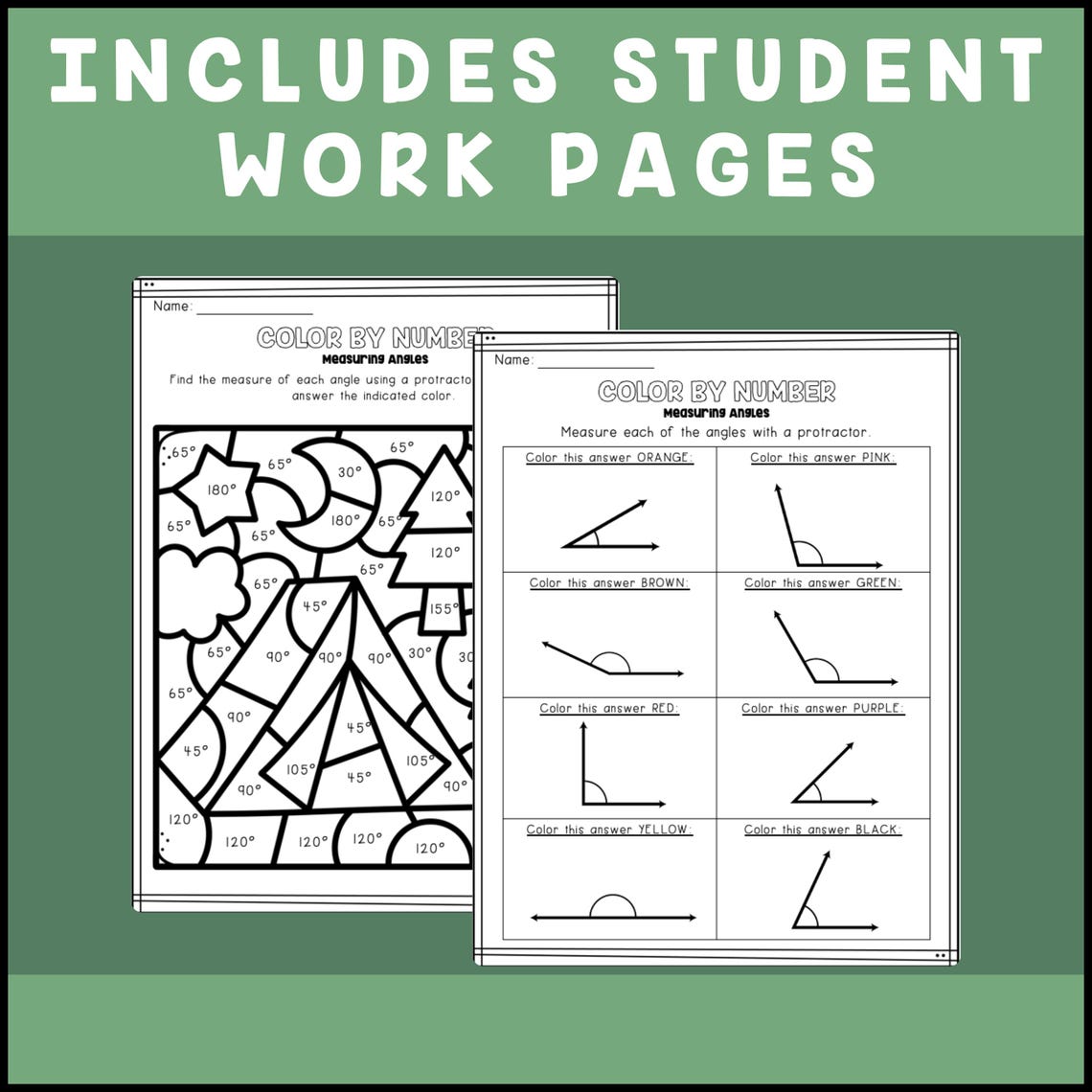 4th Grade Camping Math Color by Number Code| 6 Camping Day Math ...