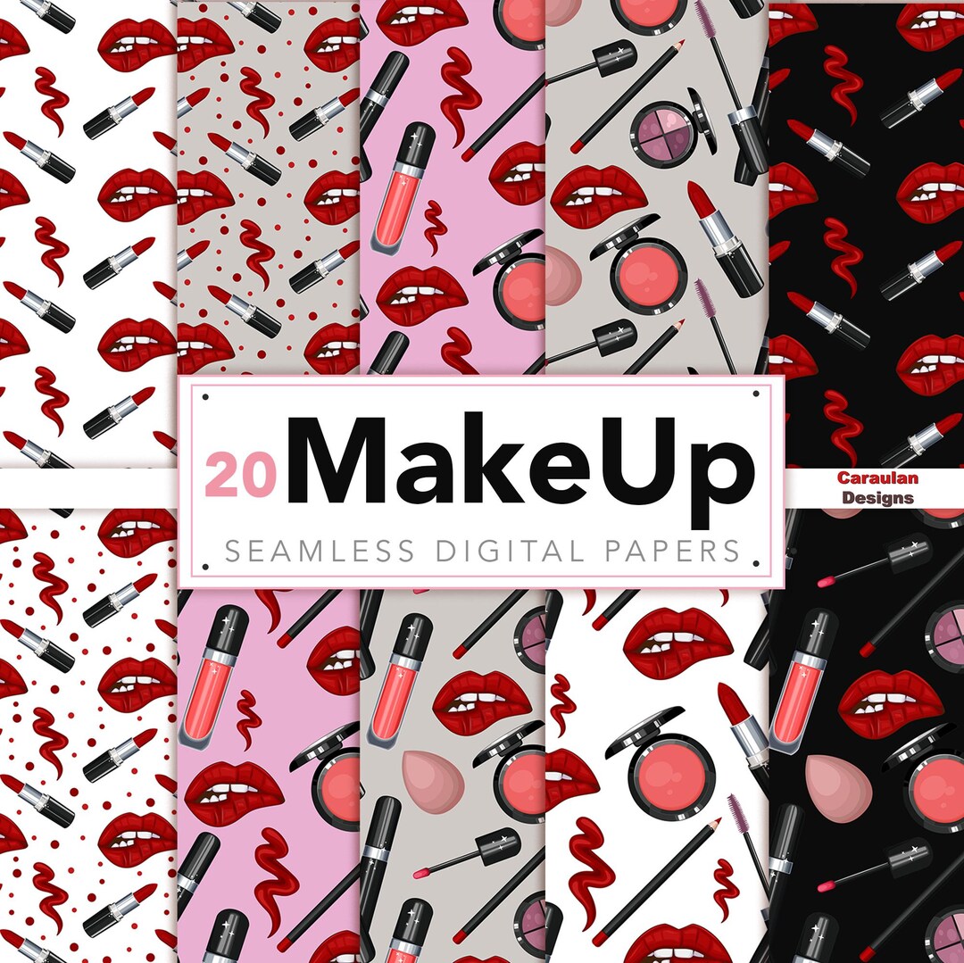 Makeup Artist Digital Paper, Beauty Digital Paper, Makeup Background ...