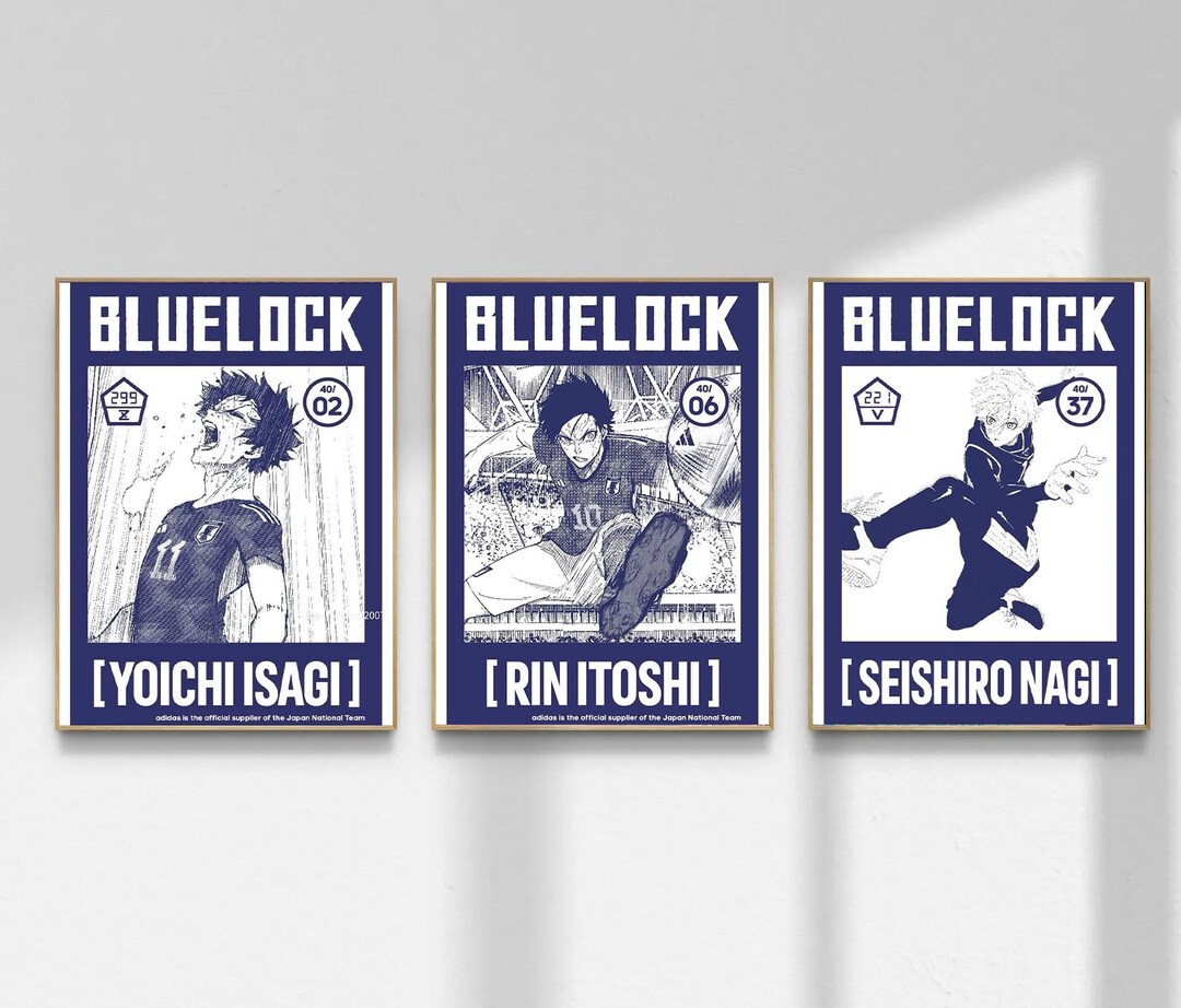 Blue Lock Anime Poster | Yoichi Isagi Seishiro Nagi Rin Itoshi Art ...