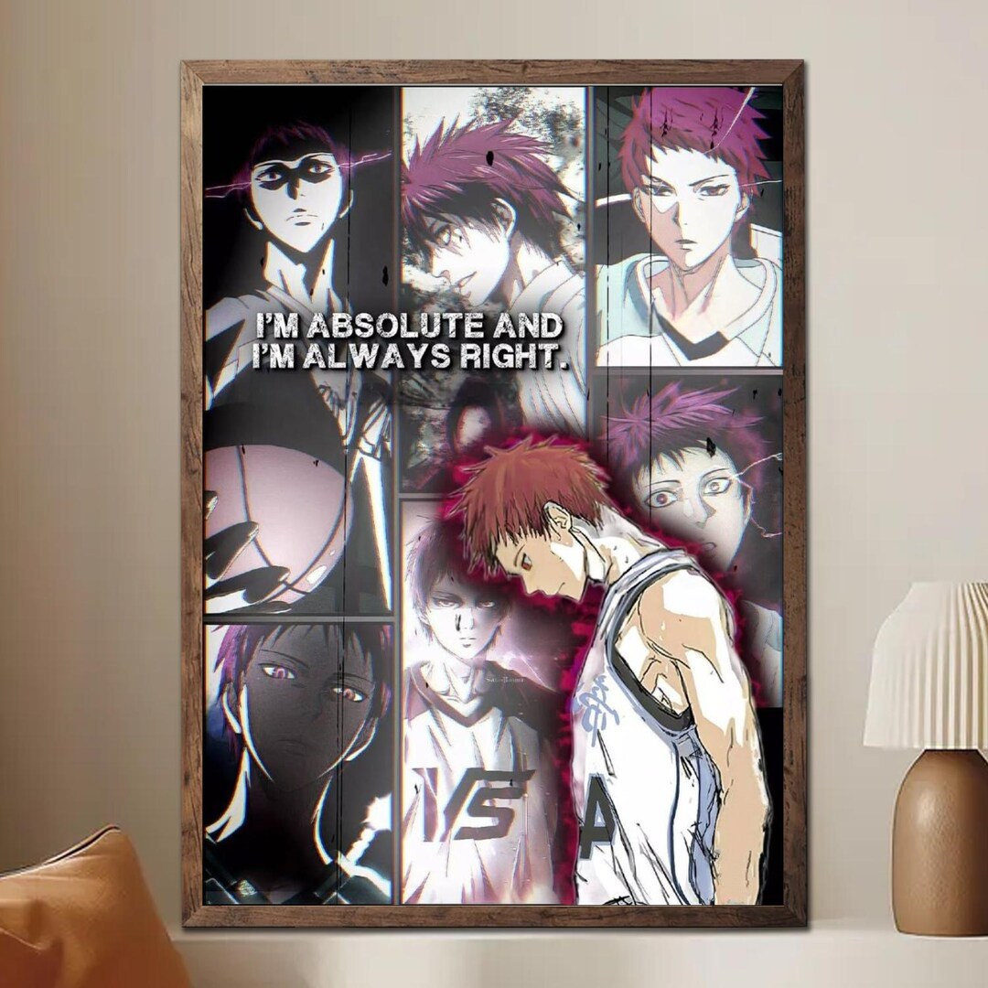 Akashi Seijuro Poster | Kuroko No Basket Anime Wall Art | Basketball ...
