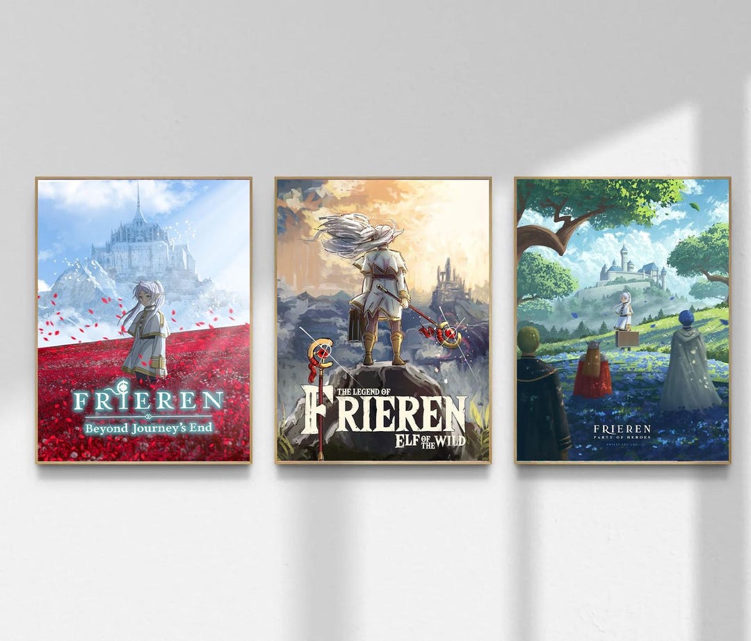 Frieren Anime Art Print | Emotional Fantasy Landscape Poster - Etsy