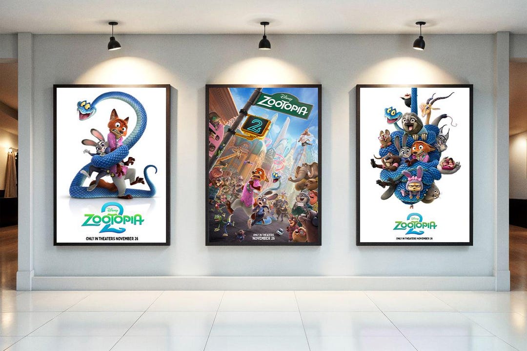 Zootopia 2 Movie Canvas Poster: Judy Hopps & Nick Wilde, Kids Room ...