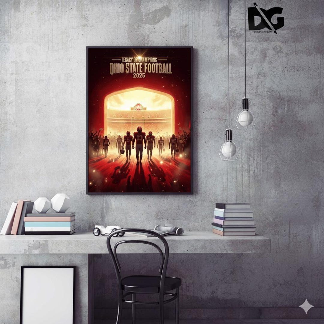 Ohio State Football 2025 Canvas Poster: Scarlet & Gray Wall Art - Etsy