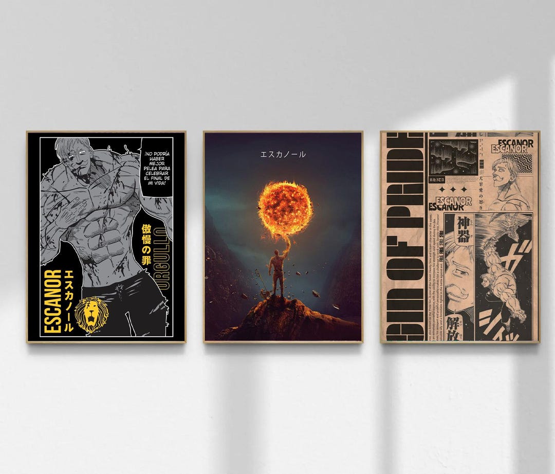 Escanor Canvas Poster | the Seven Deadly Sins Anime Wall Art - Etsy UK