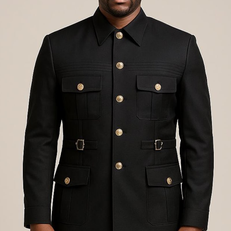 Safari Suit Black - Etsy UK