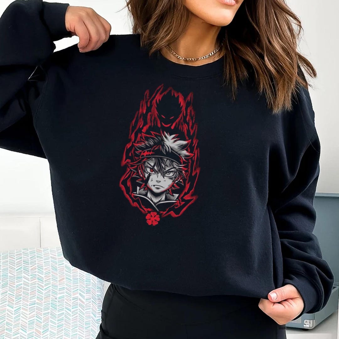Asta Black Clover Sweatshirt | Anime Crewneck, Otaku Gift - Etsy