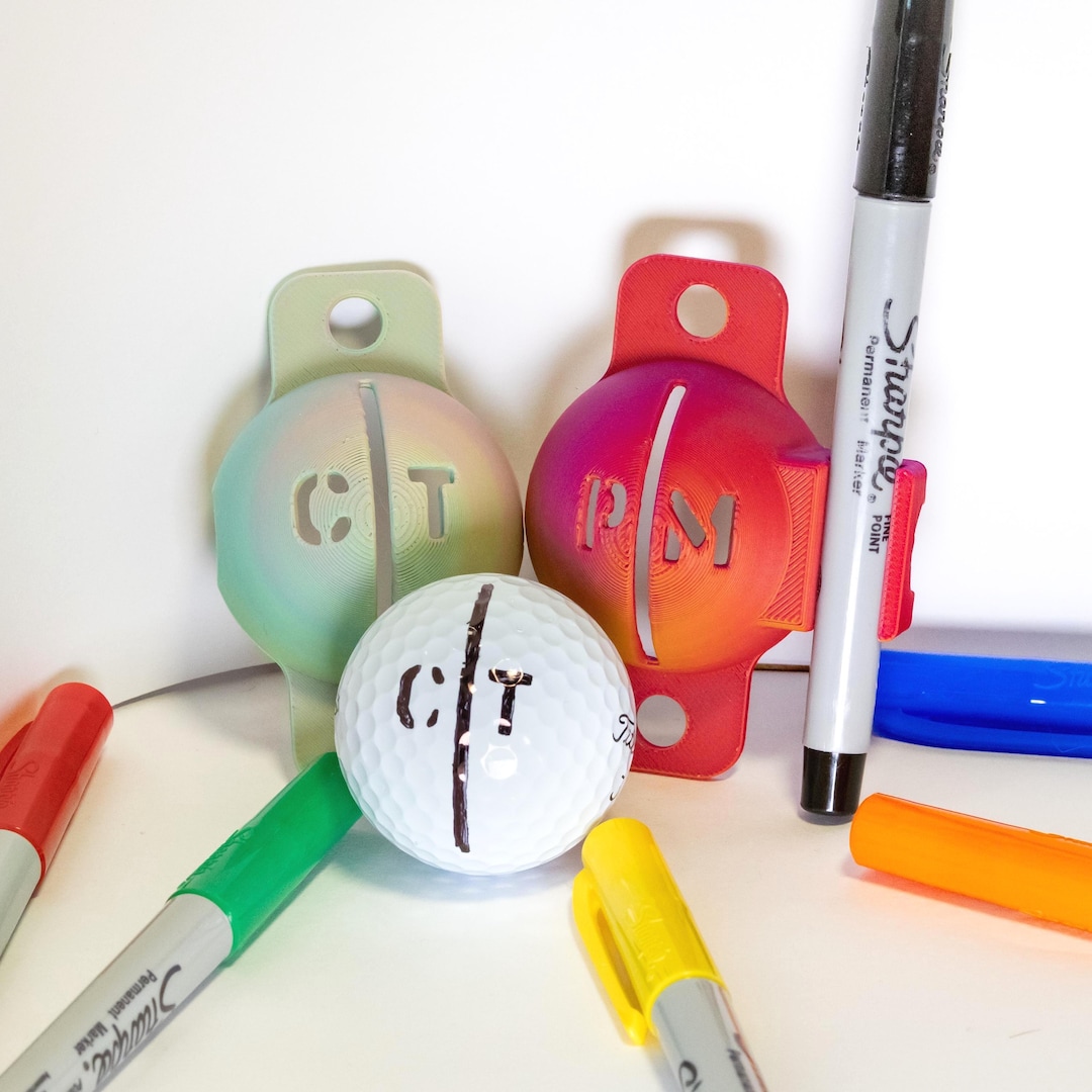 Personalized Golf Ball Line Stencil: Custom Initials, Designed for an ...