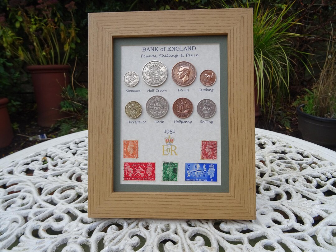 74th Birthday 1951 Coins and Stamps Framed Set - Etsy Australia