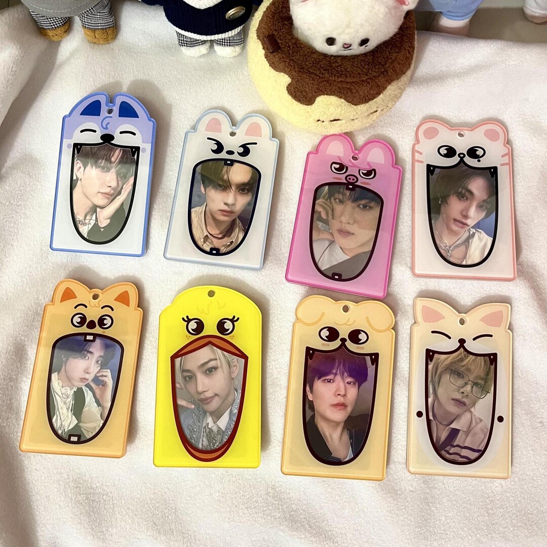 2 Sides SKZ Hungry Angry Skzoo Poca Holder, Stray Kids Photocard Holder ...