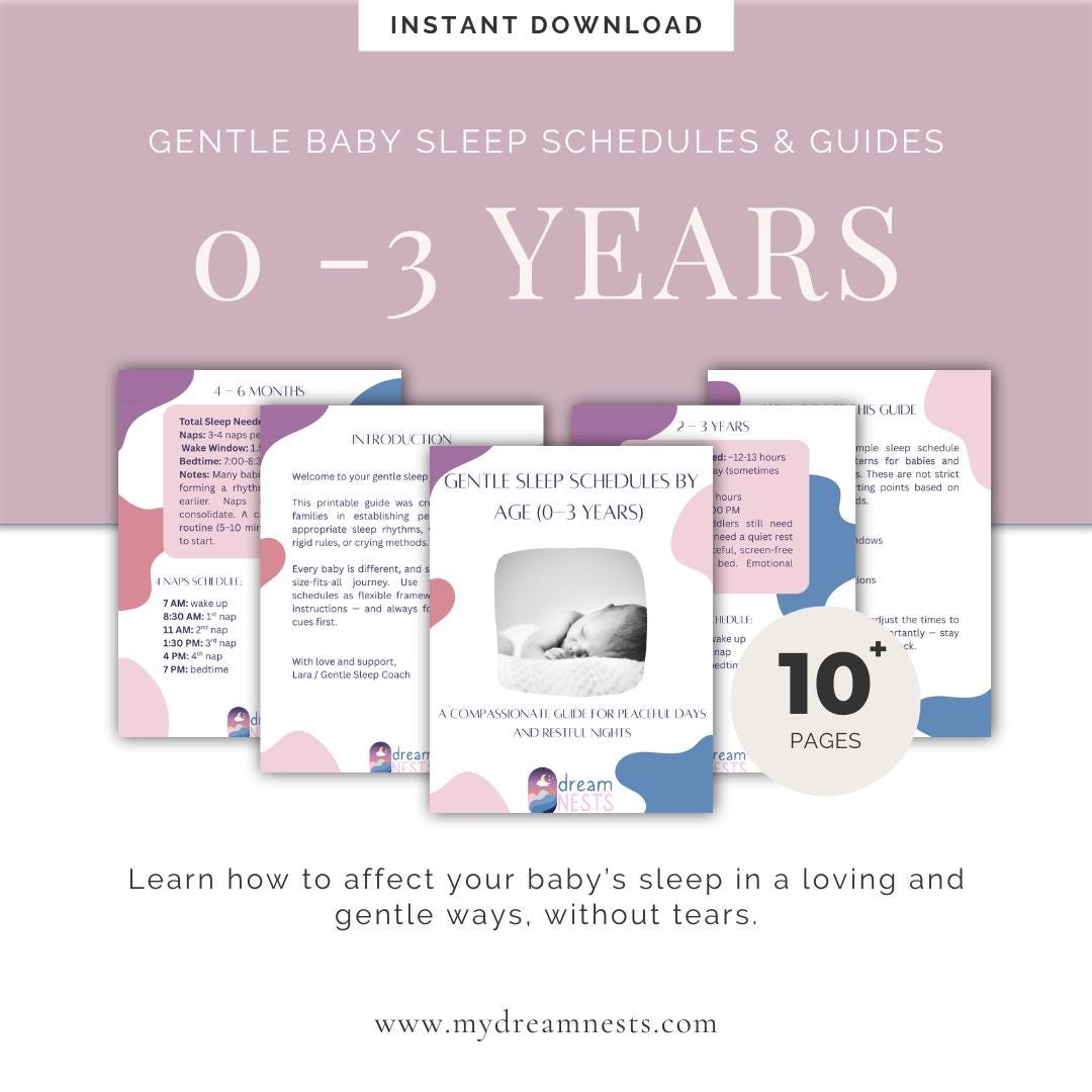Baby Sleep Schedule Printable (0–3 Years) | Gentle No-cry Routines ...