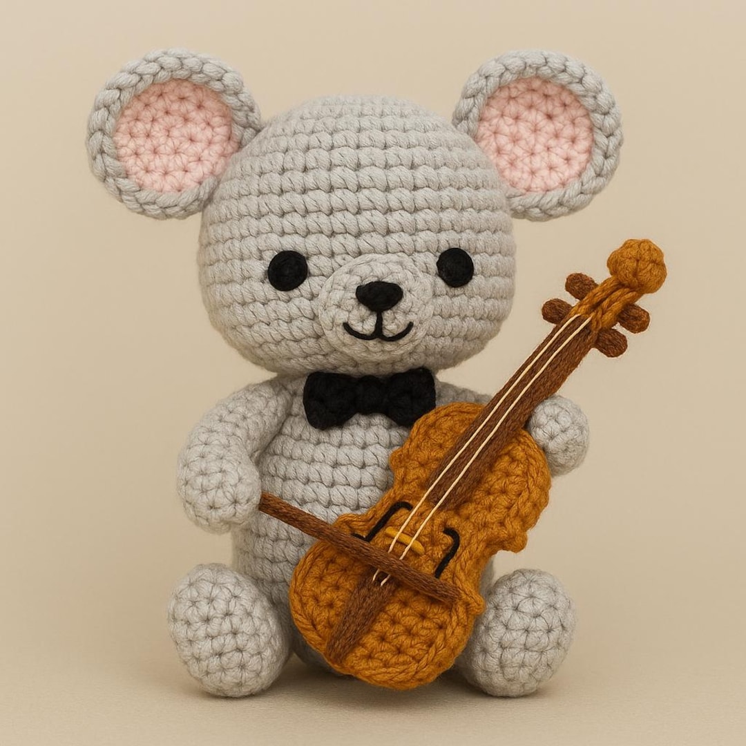 Bear Playing Violin Crochet Pattern PDF | Adorable Amigurumi Musician ...