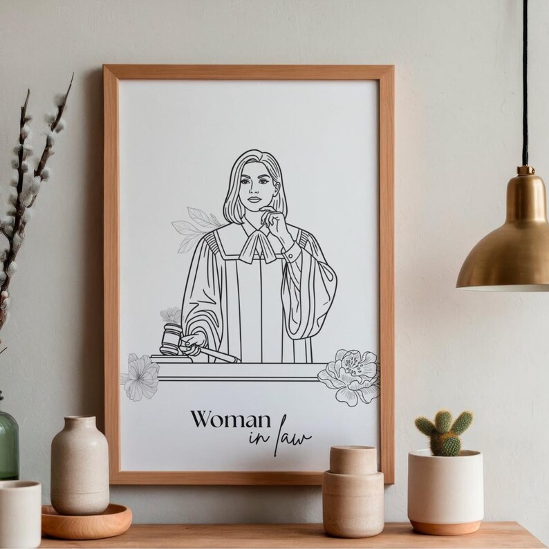 Woman in Law Poster – Legal Office Wall Art – Lawyer Printable Art, Law ...