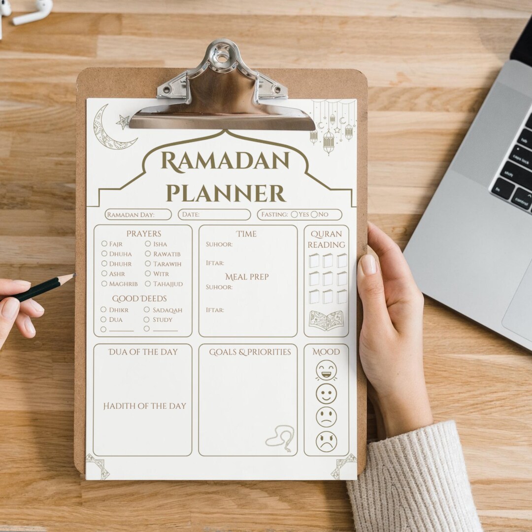 Ramadan Planner Printable – Islamic Planner, Prayer & Quran Tracker ...