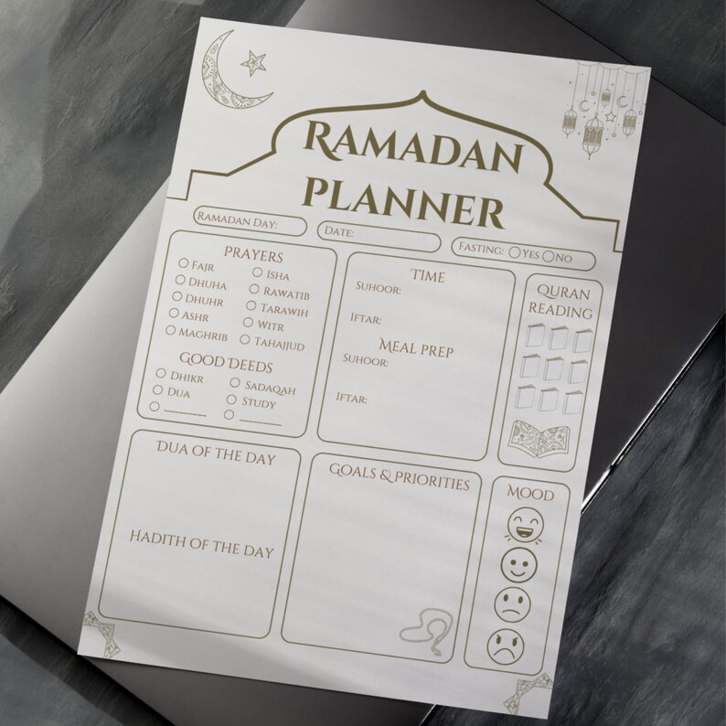 Ramadan Planner Printable – Islamic Planner, Prayer & Quran Tracker ...