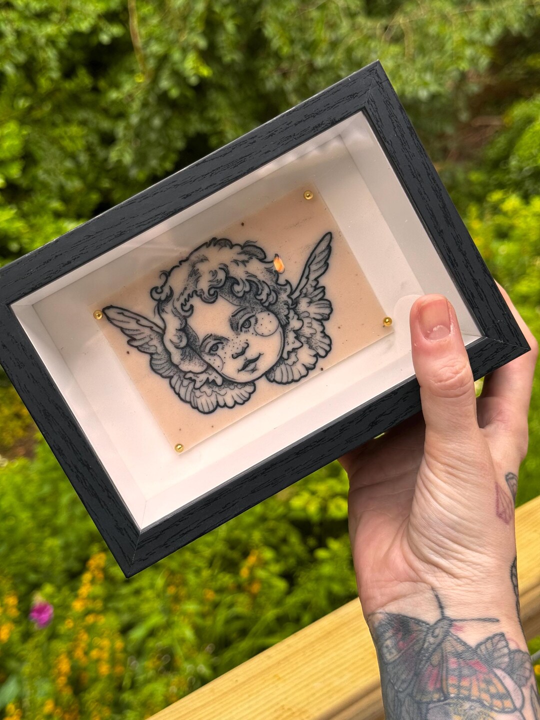 Real Tattoo – Cherub Angel Design – Synthetic Skin – Original Artwork ...