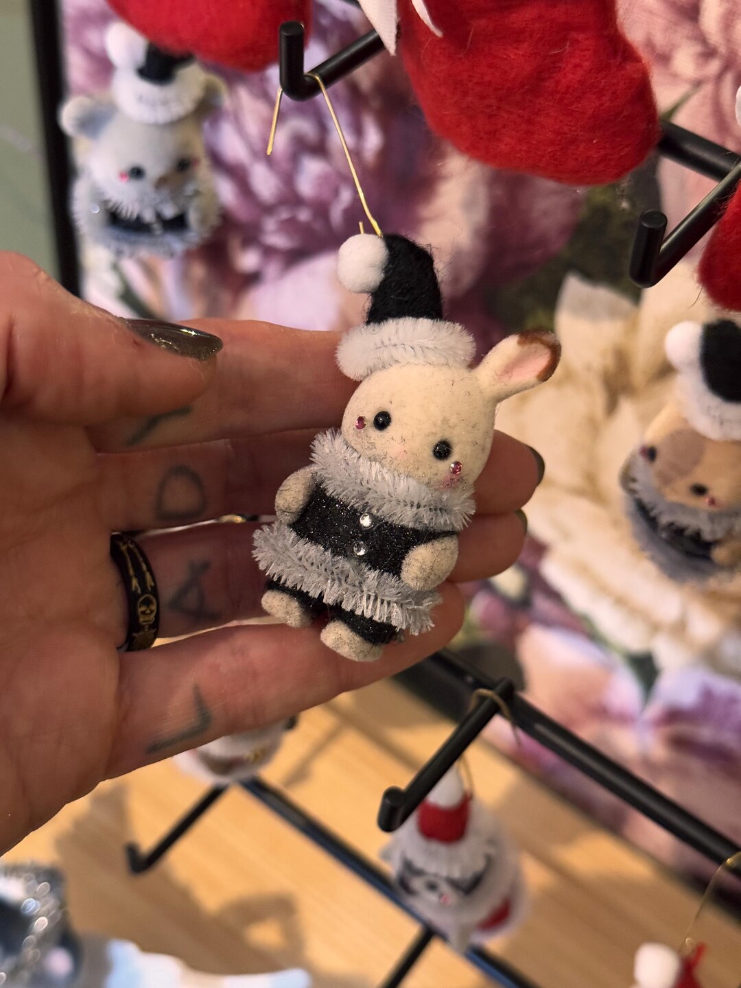Custom Sylvanian Goth Santa Christmas Decoration - Trinket Figure - Etsy