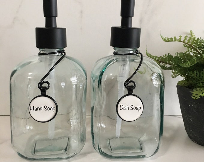 NEW | Modern Black | Soap Dispenser Tags | Soap Dispenser Labels ...