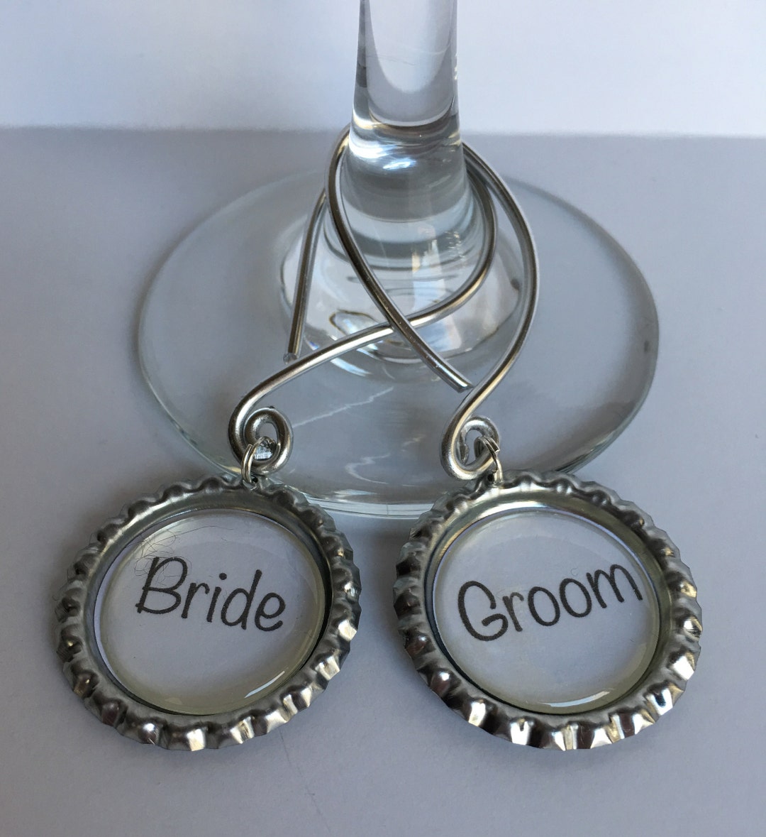 Personalized Wine Glass Charms | Guest Names Drink Charm Party Favors ...