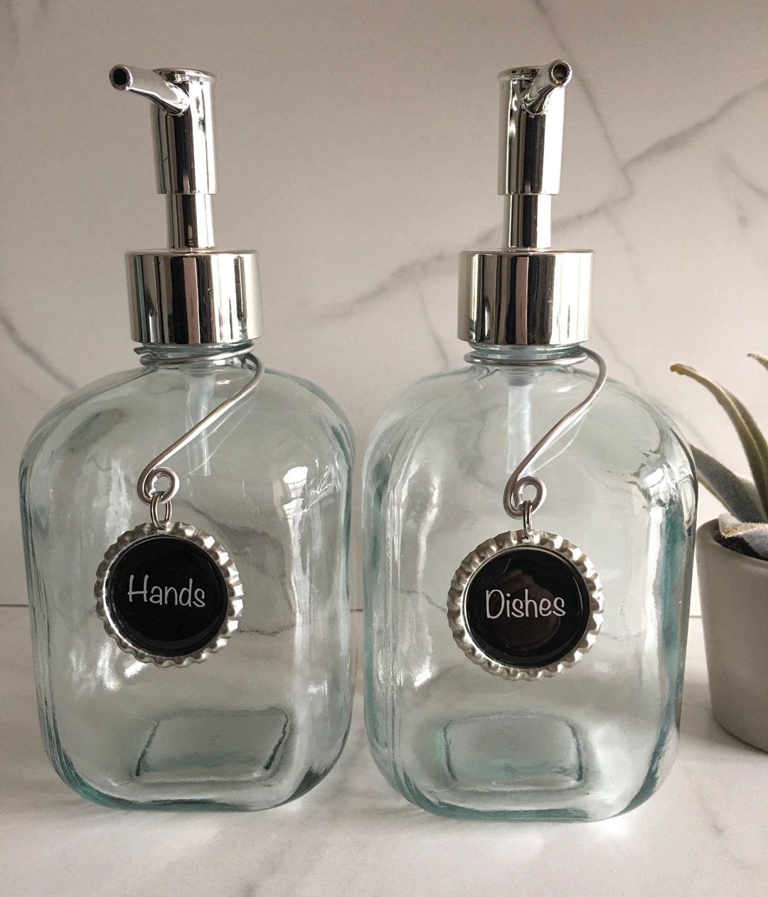 New Style Soap Tags, Black & White Labels, Silver, Hands and Dishes ...