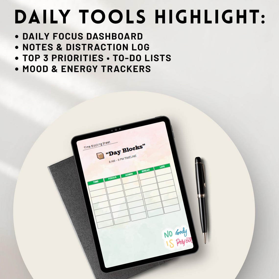 Onenote Planner – Editable Daily Routine Onenote Template for ADHD ...