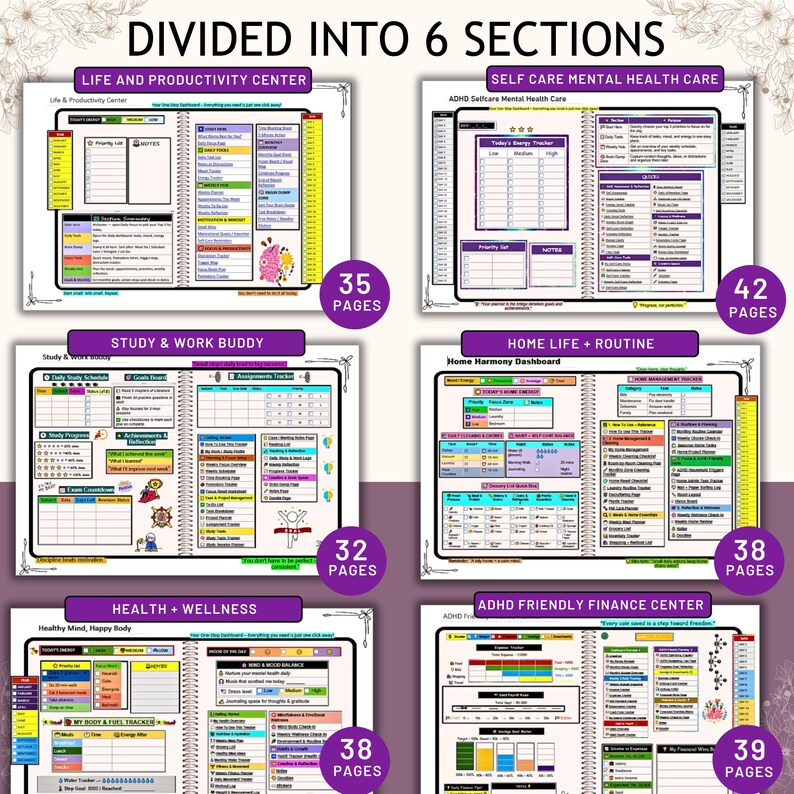 Onenote Templates Planner - Printable ADHD Planner Bundle - Digital ...