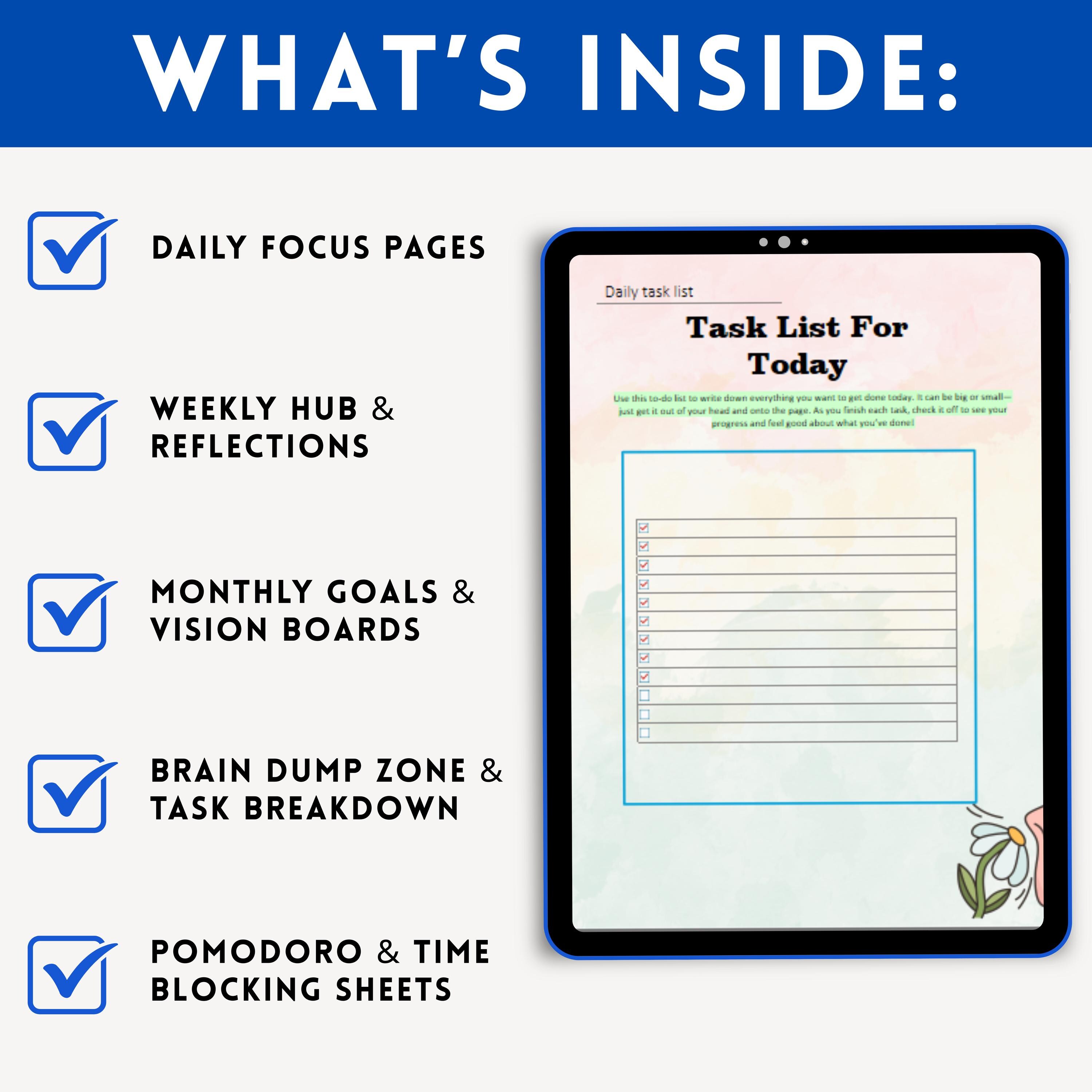 Onenote Planner – Editable Daily Routine Onenote Template for ADHD ...