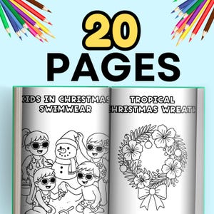 Christmas in July Coloring Pages - Santa Coloring Book - Christmas ...