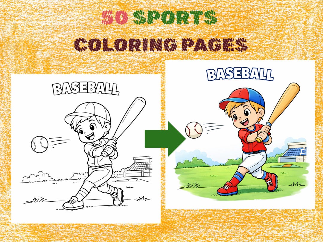 50 Sports Coloring Pages With Names, Fun and Educational, Printable PDF ...