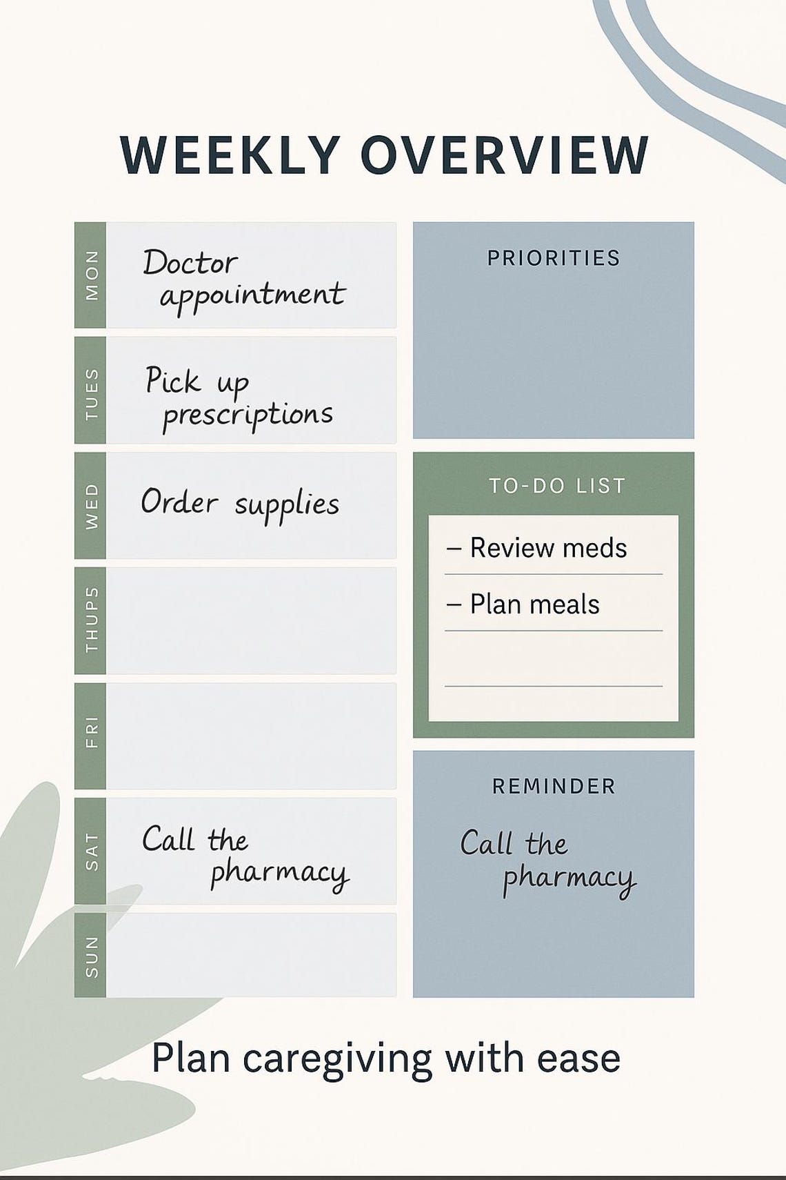 Elder Care Binder | Printable & Fillable Caregiver Planner PDF ...