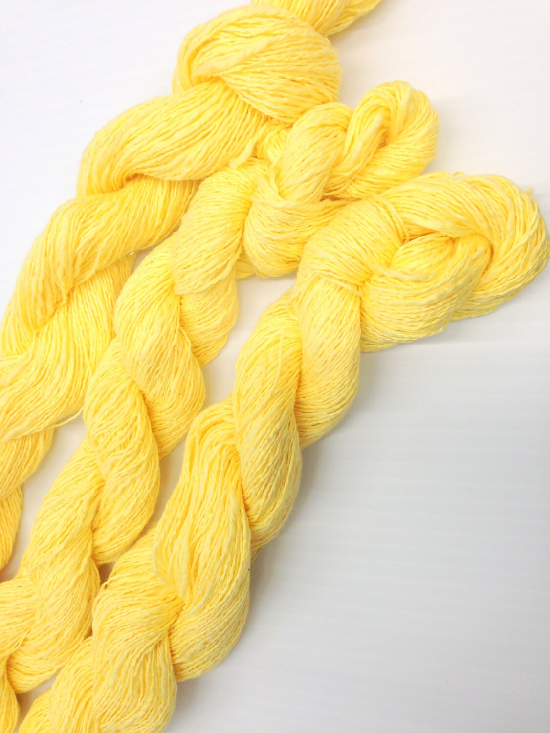 Yellow Knitting Yarn Mystery Yarn 3 Skeins Fingering Weight | Etsy