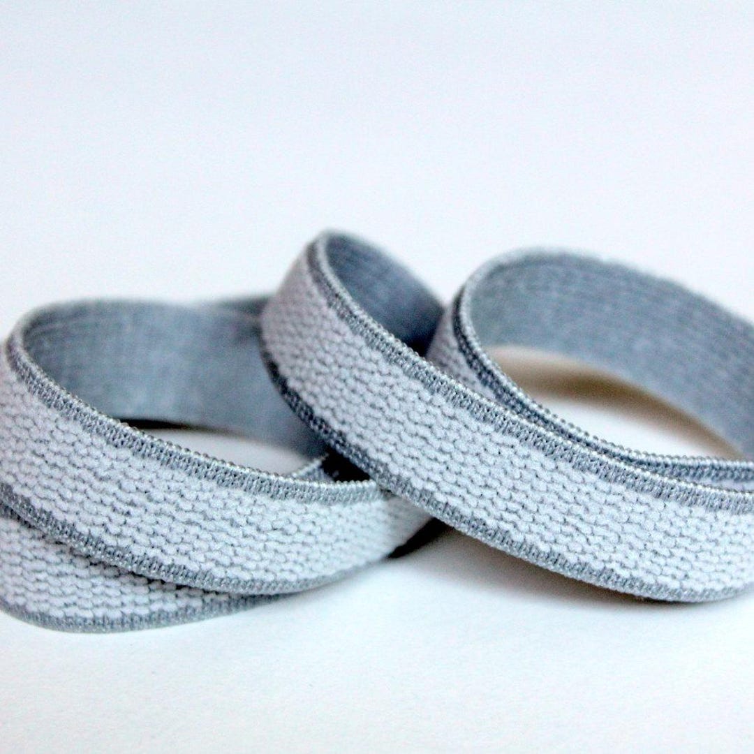 Plush Back Gray Elastic, 1/2'' Wide Stretchy Band, 5 Yards for Lingerie ...