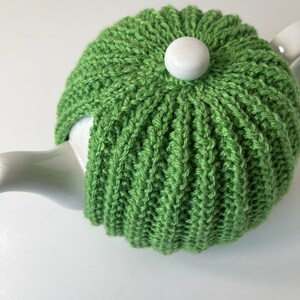 Spring Green Knit Tea Cozy, Soft Washable Acrylic Fits Various Teapots ...