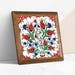 Handcrafted Turkish Floral Tile Wall Art: Boho Stone & Wood Decor - Etsy