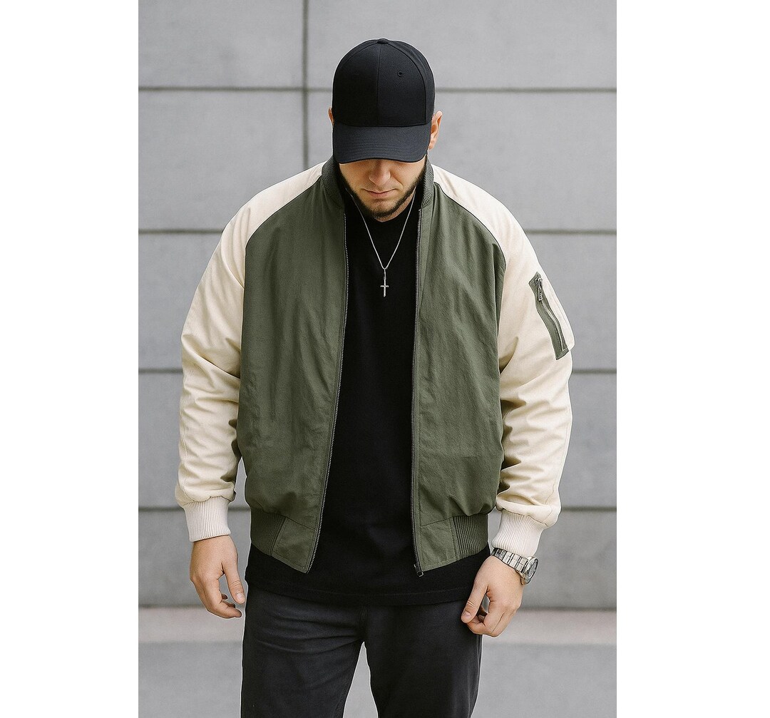 Men's Y2K Aesthetic Zip-up Military Jacket, Casual Street Wear Jacket ...