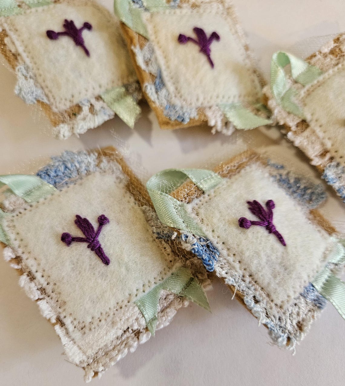 Fancy Fleurs- Set of 5 Upcycled Pins - Etsy