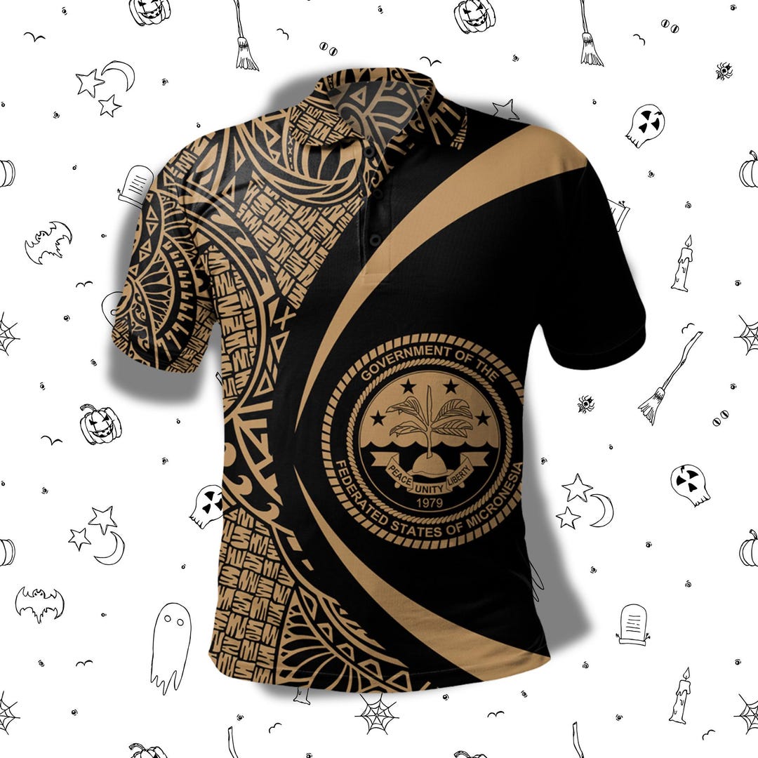 Micronesia Polo Shirt Tribal Tattoo Cultural Heritage 3D Graphic Tee - Etsy