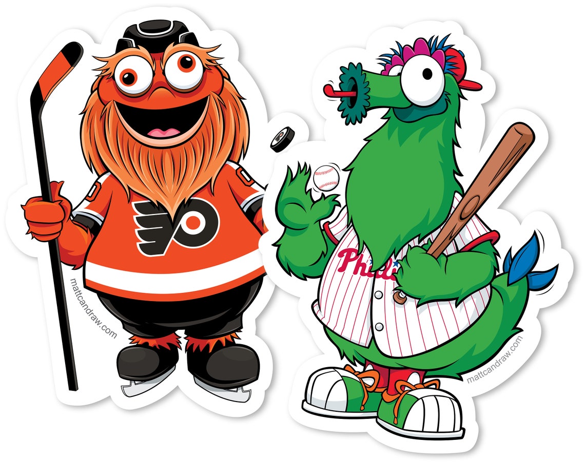 Philly Mascots Sticker 2 Pack | Etsy