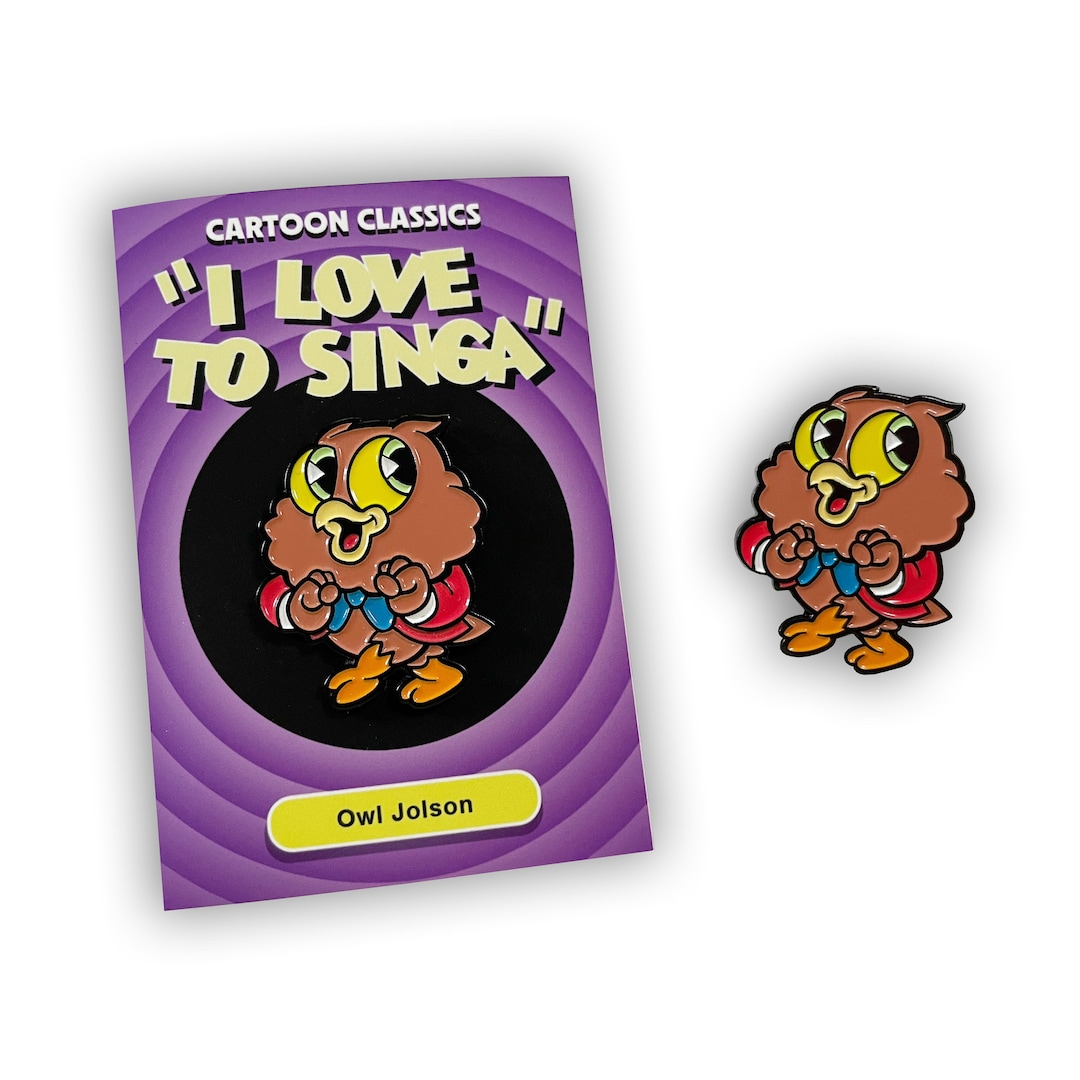 I Love to Singa Owl Jolson Pin - Etsy